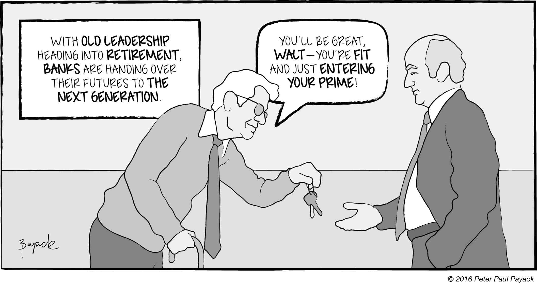 Editorial Cartoon - Banker & Tradesman