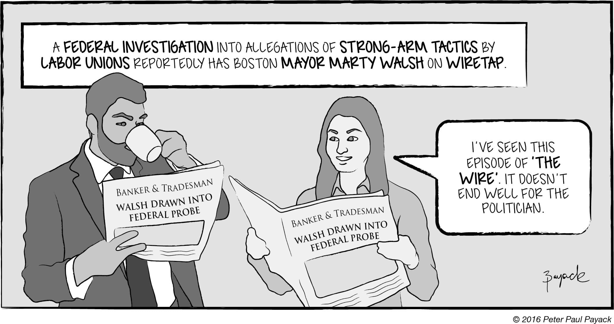 Editorial Cartoon - Banker & Tradesman